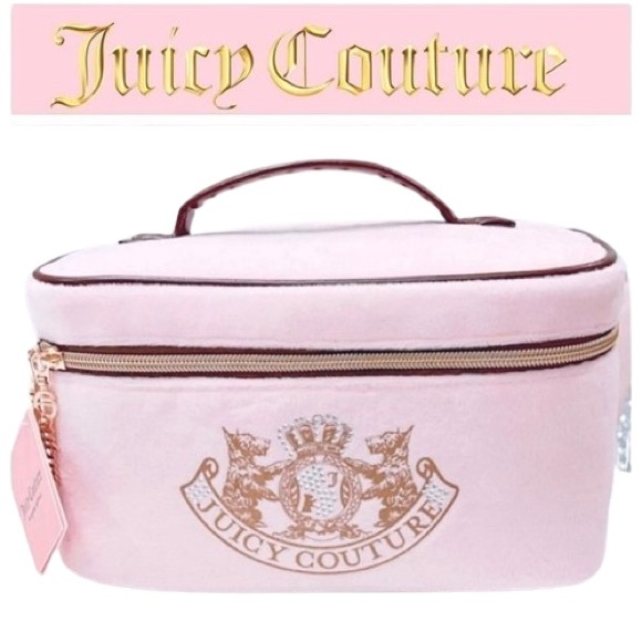 Juicy Couture | Bags | New Juicy Couture Heritage Baby Pink Velour ...